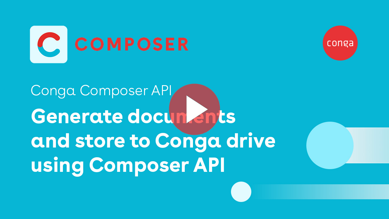 Get Started Conga Composer